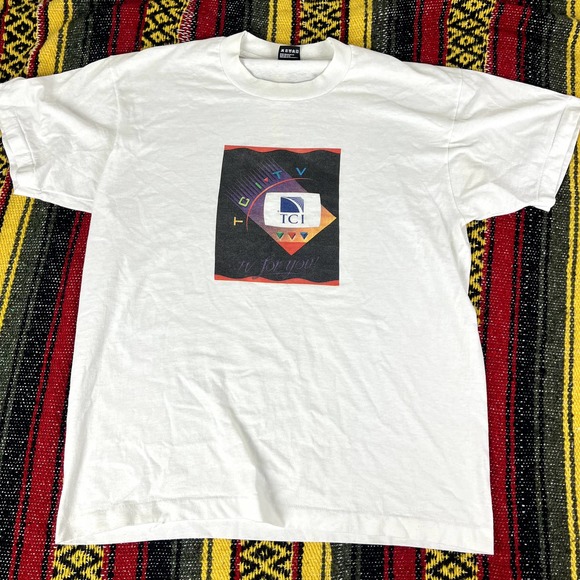 Screen Stars | Shirts | Vintage 9s Single Stitch Tci Tv White Screen ...